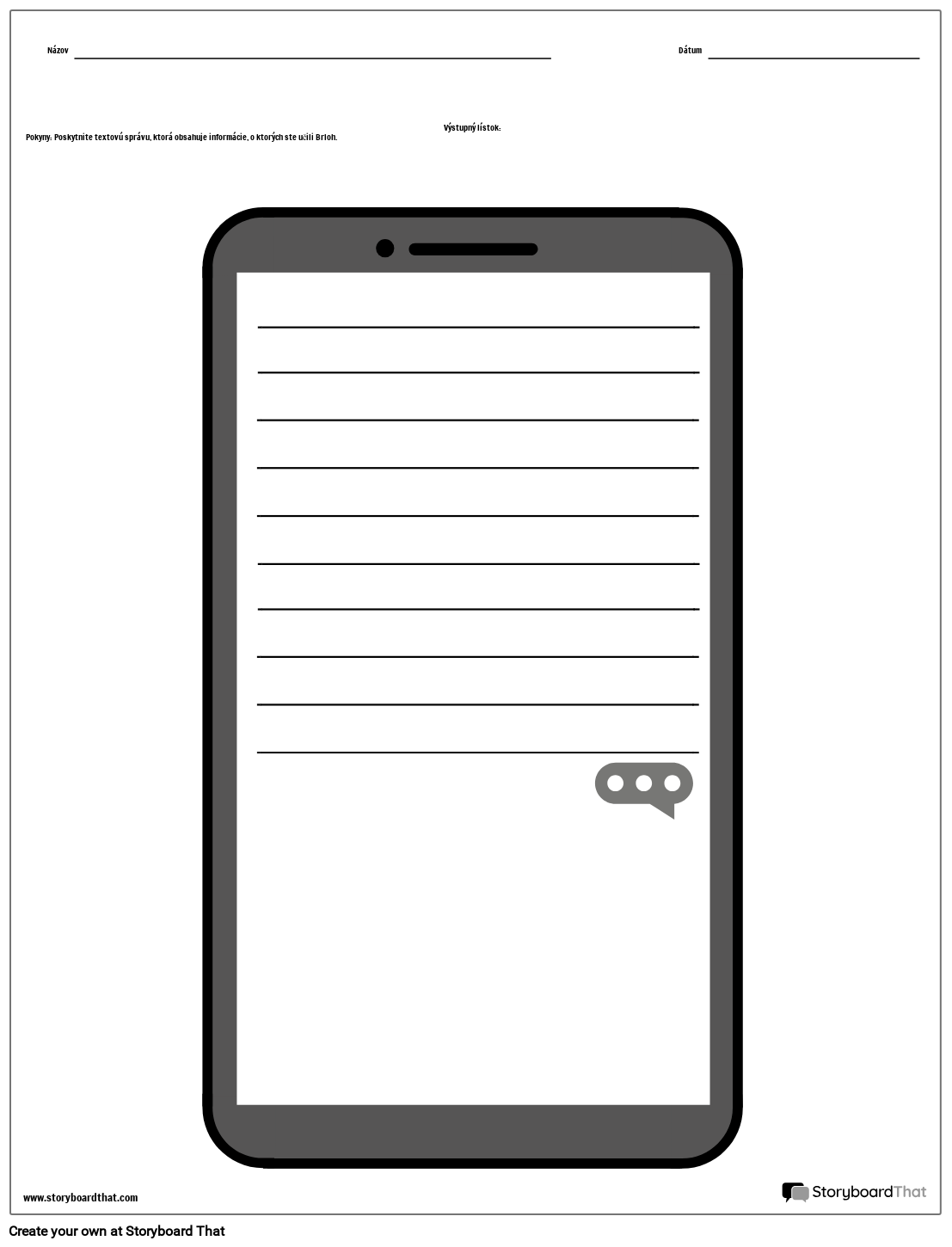 Exit Ticket - Text Storyboard por sk-examples