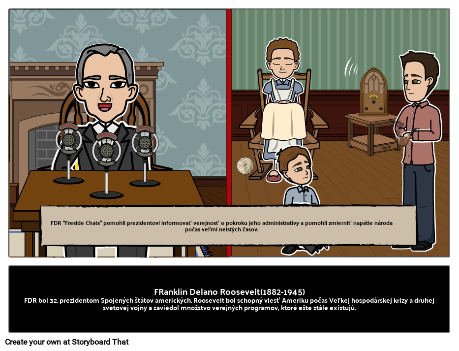 Kto bol Franklin Delano Roosevelt? Storyboard