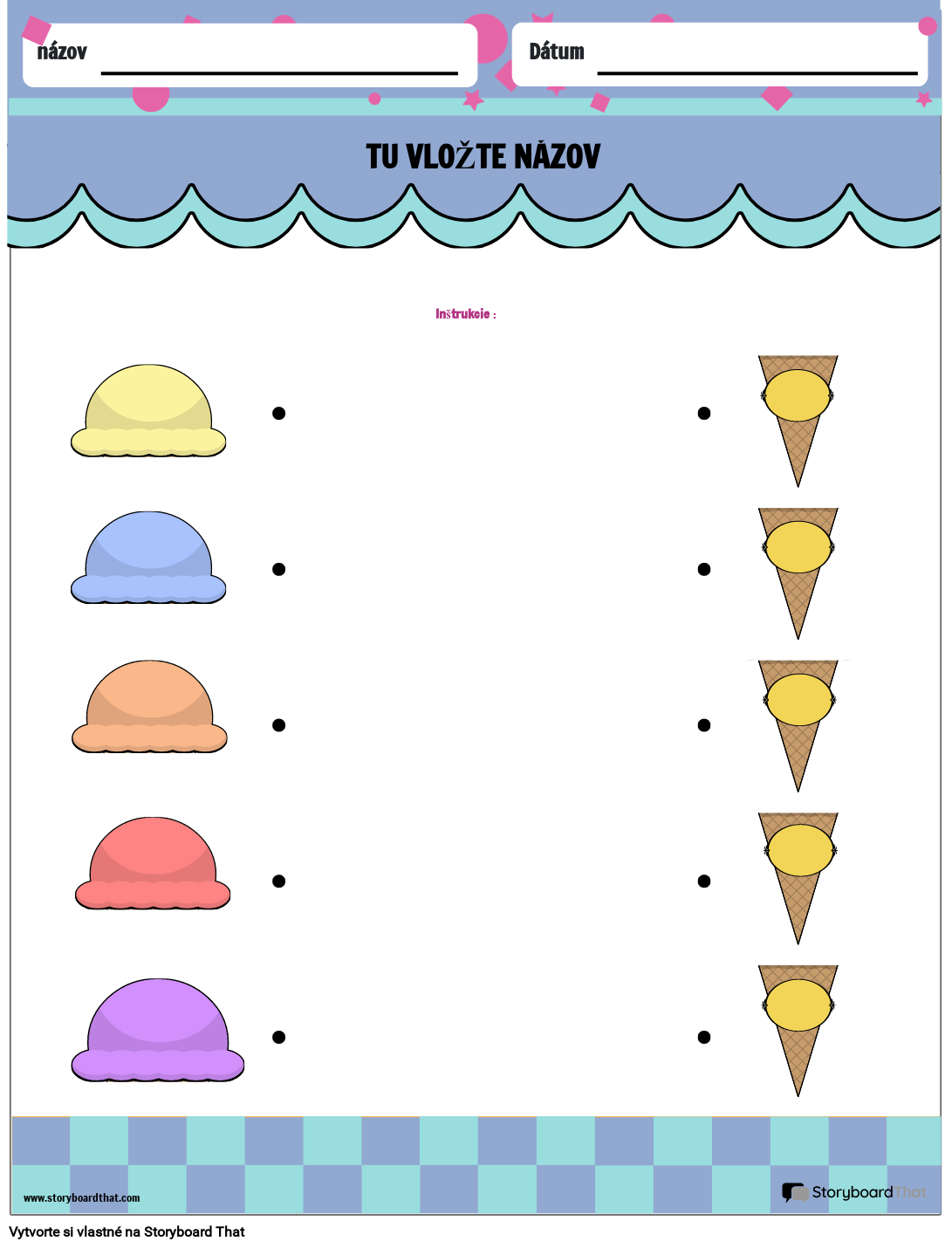 Ice Cream Matching Activity Storyboard by sk-examples
