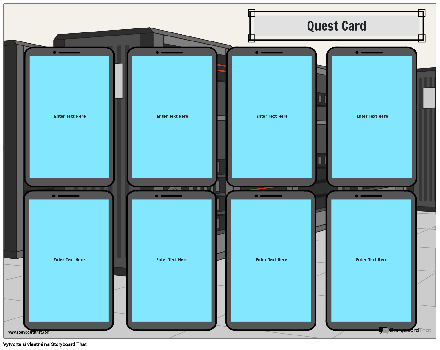 Mobilný Telefón Quest Card Storyboard par sk-examples