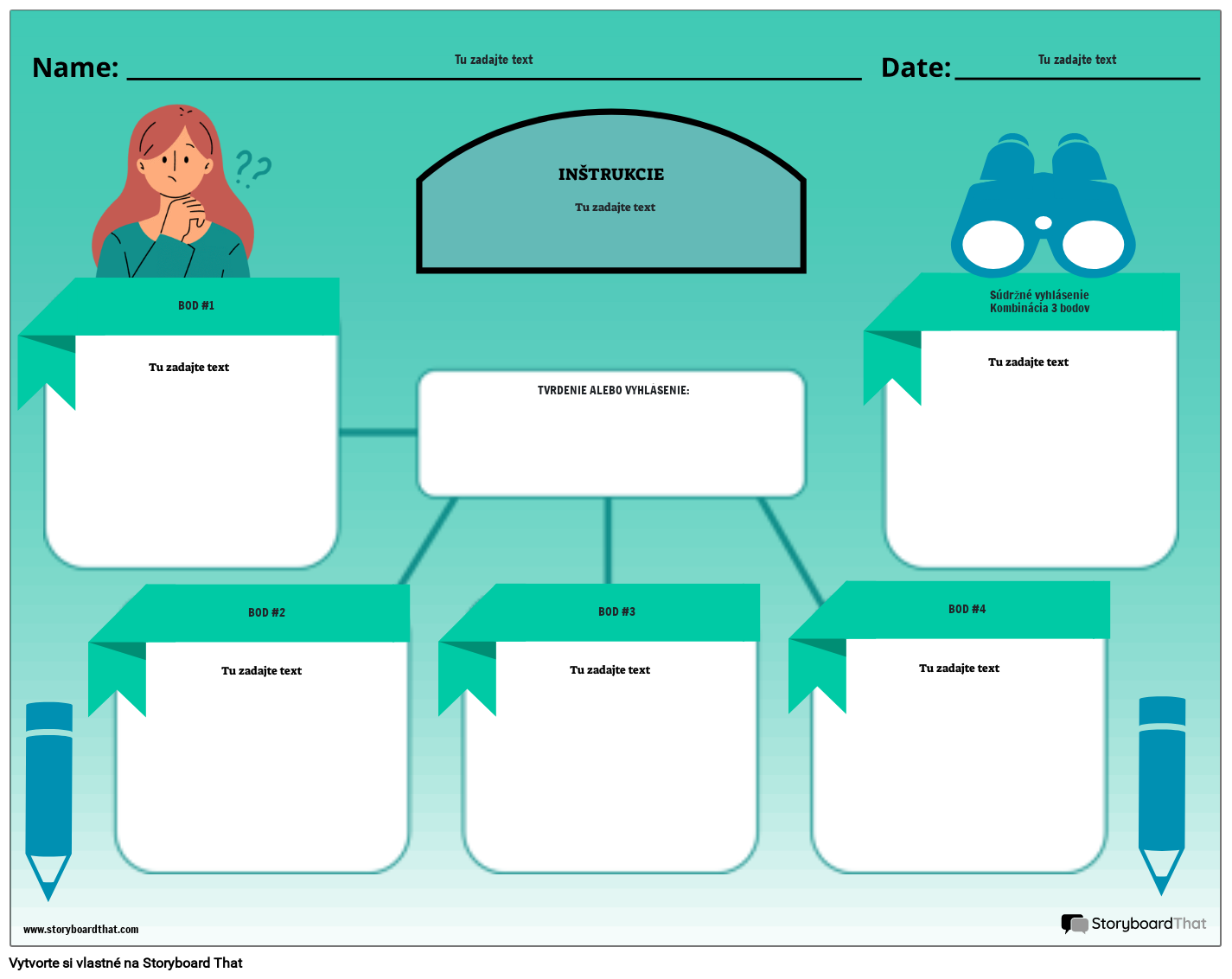 Myšlienková Mapa Diplomovej Práce Storyboard od sk-examples