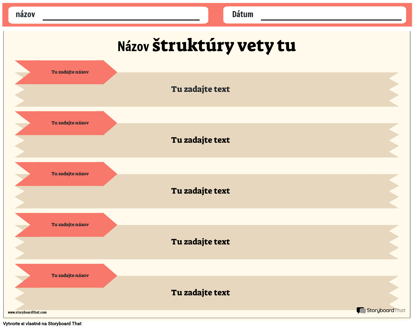 Nová Šablóna Štruktúry Viet na Stránke 3 Storyboard