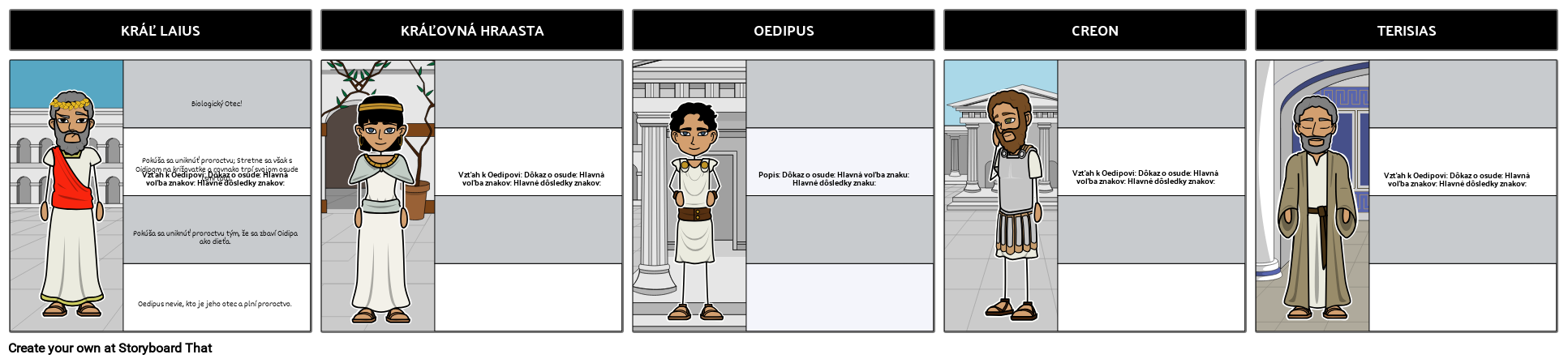 Oedipus - Mapa Znakov Storyboard by sk-examples