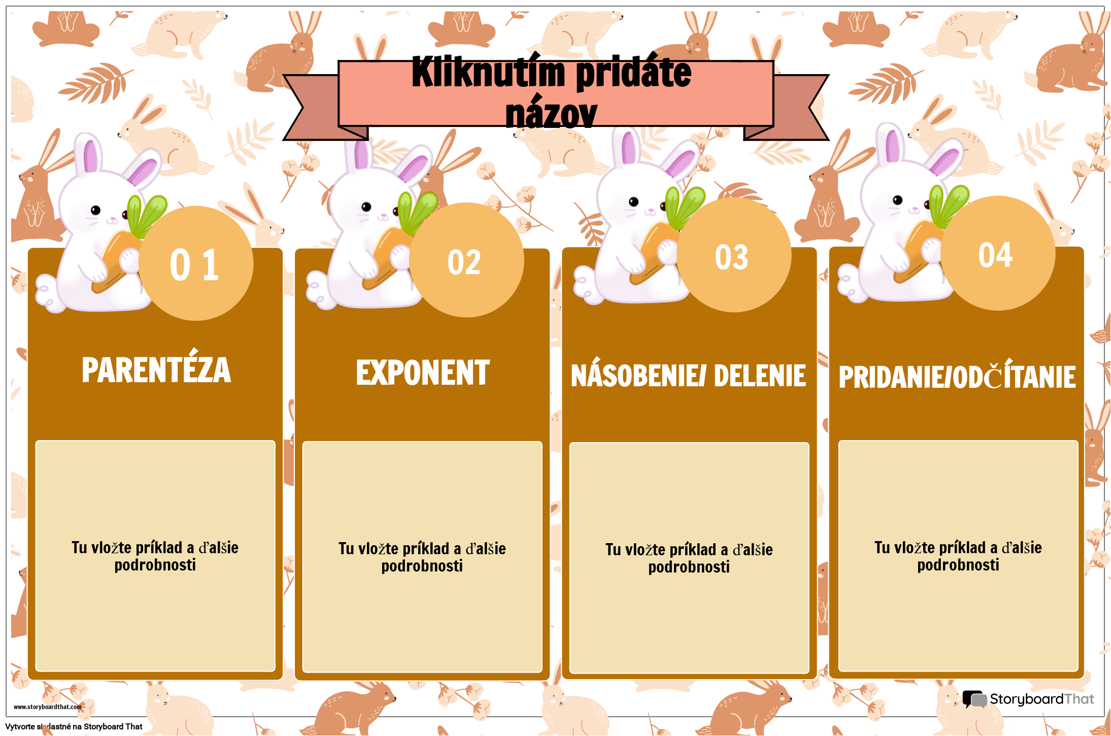 Plagát s Tematikou Zajačika Storyboard por sk-examples