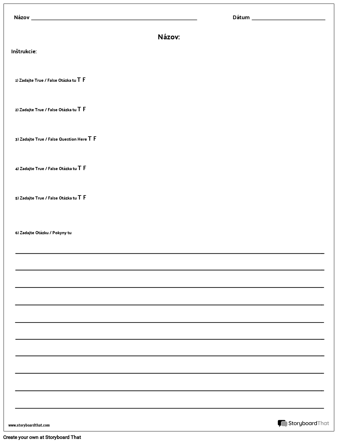 Pravda / Nepravda a Odsek Storyboard by sk-examples