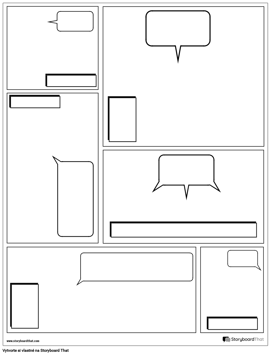 Prázdna Šablóna Komiksu Storyboard by sk-examples