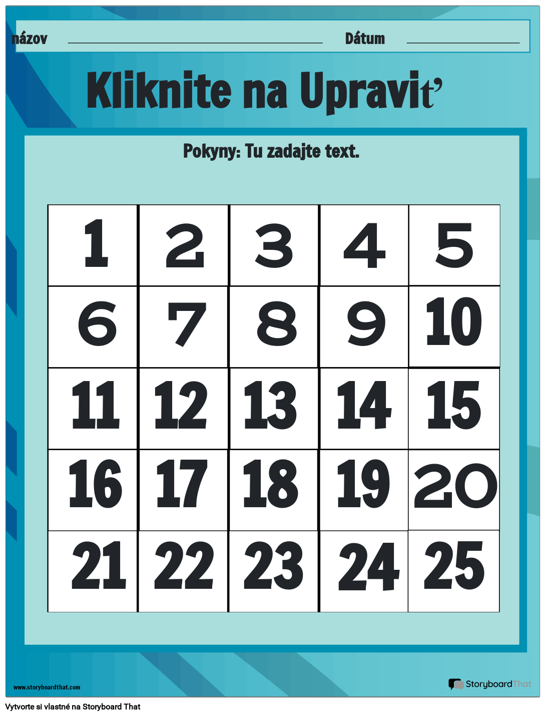 Príklad Tabuľky Čísel Párne a Nepárne Čísla Pracovného Listu