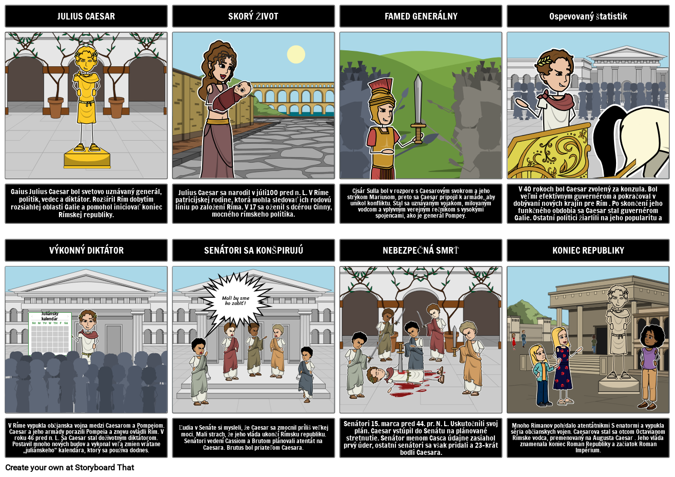 Rozprávanie o Starom Ríme Storyboard par sk-examples