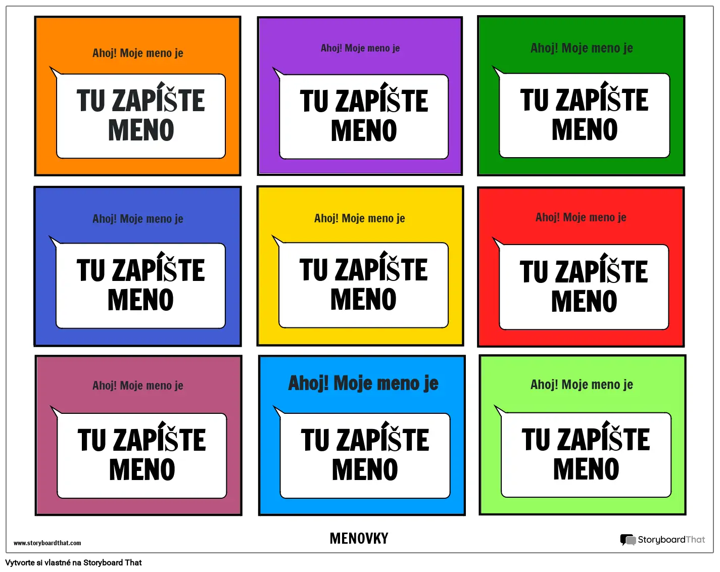 Roztomilá Farebná Menovka Storyboard by sk-examples