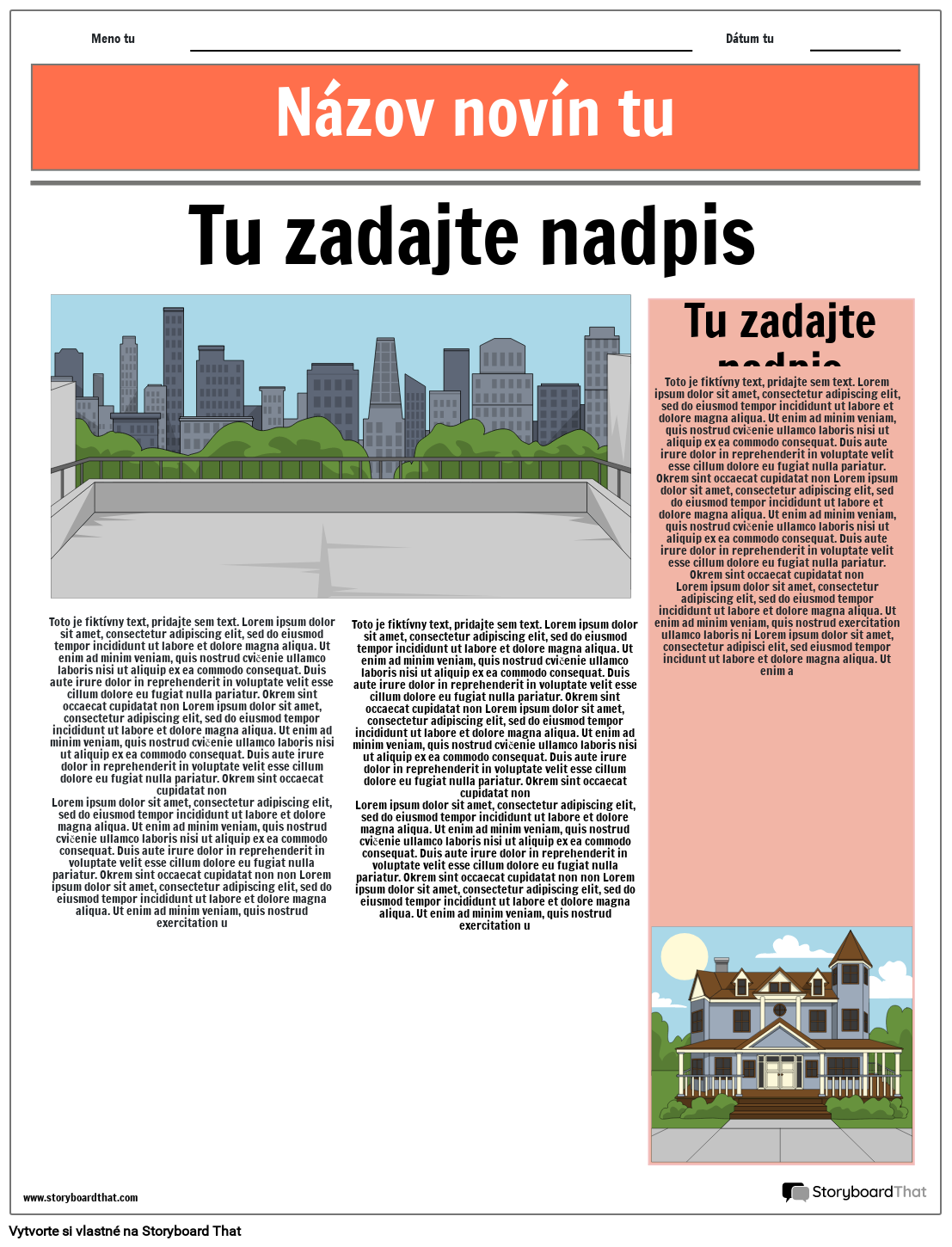 Šablóna novín القصة المصورة من قبل sk-examples