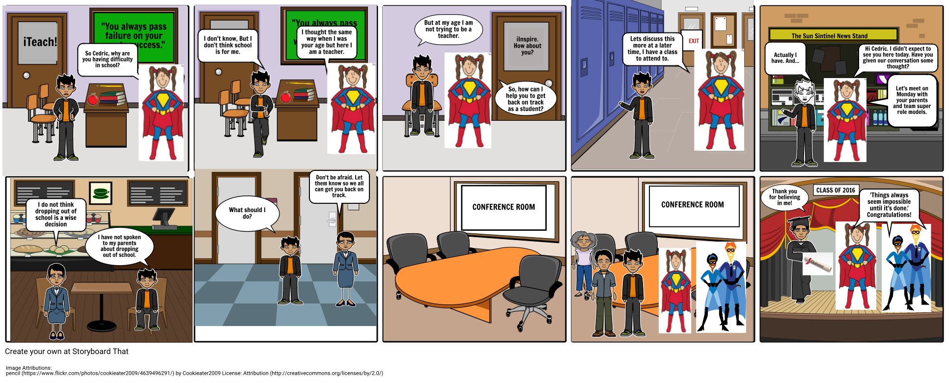 Super Teacher Role Model Storyboard by skillings