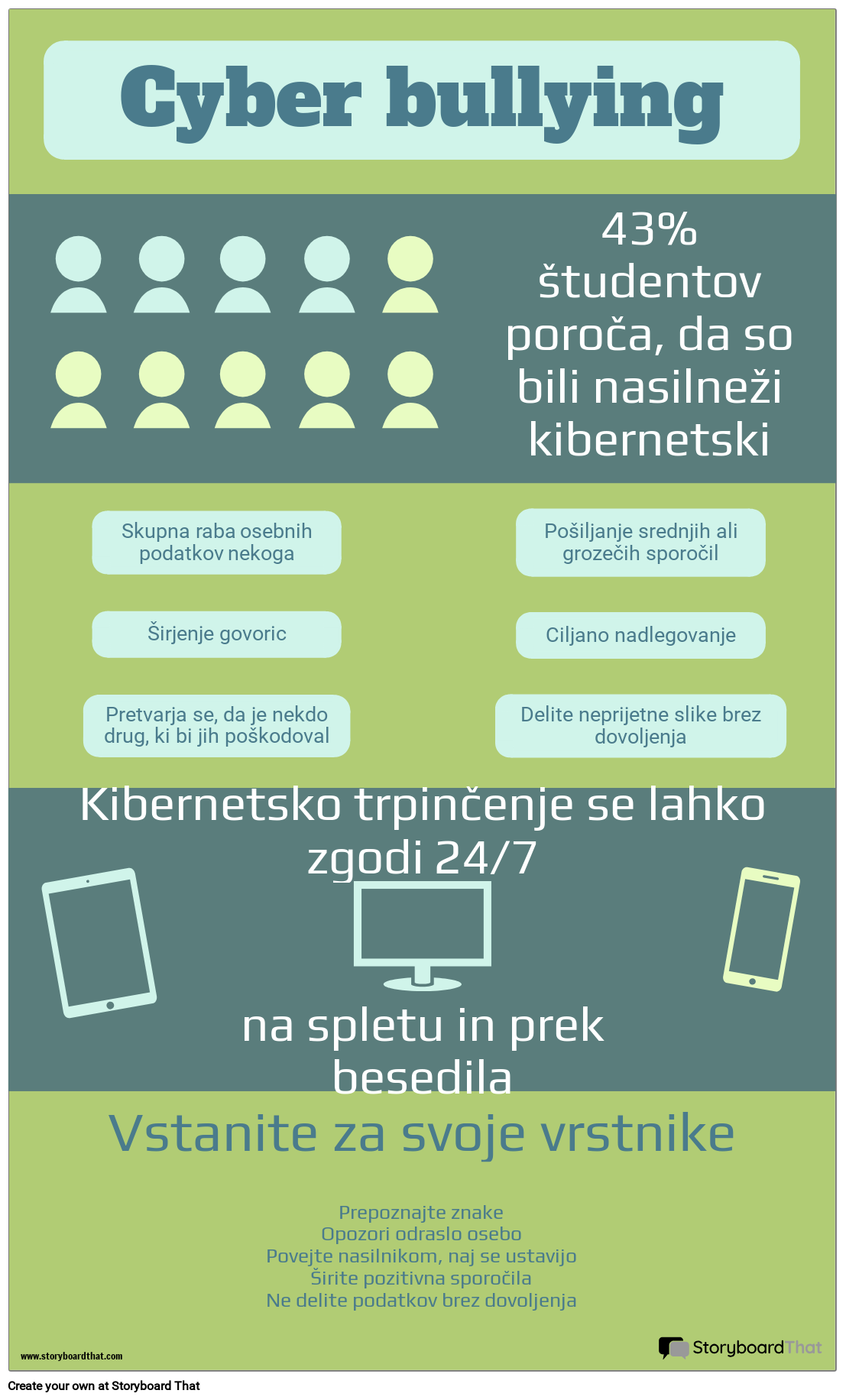 Cyberbullying Infographic Storyboard par sl-examples