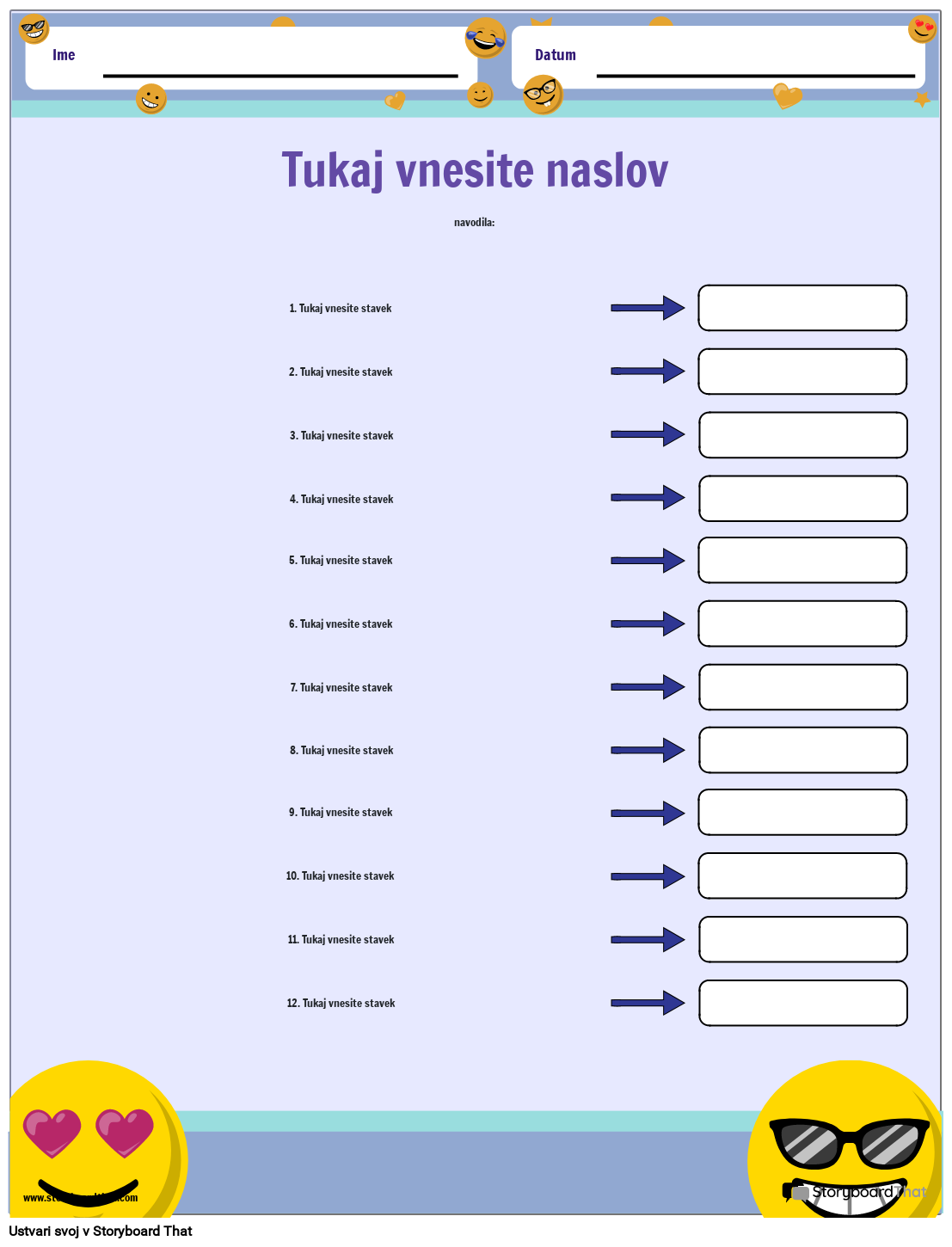 Dejavnost Primerjave in Metafore Storyboard af sl-examples