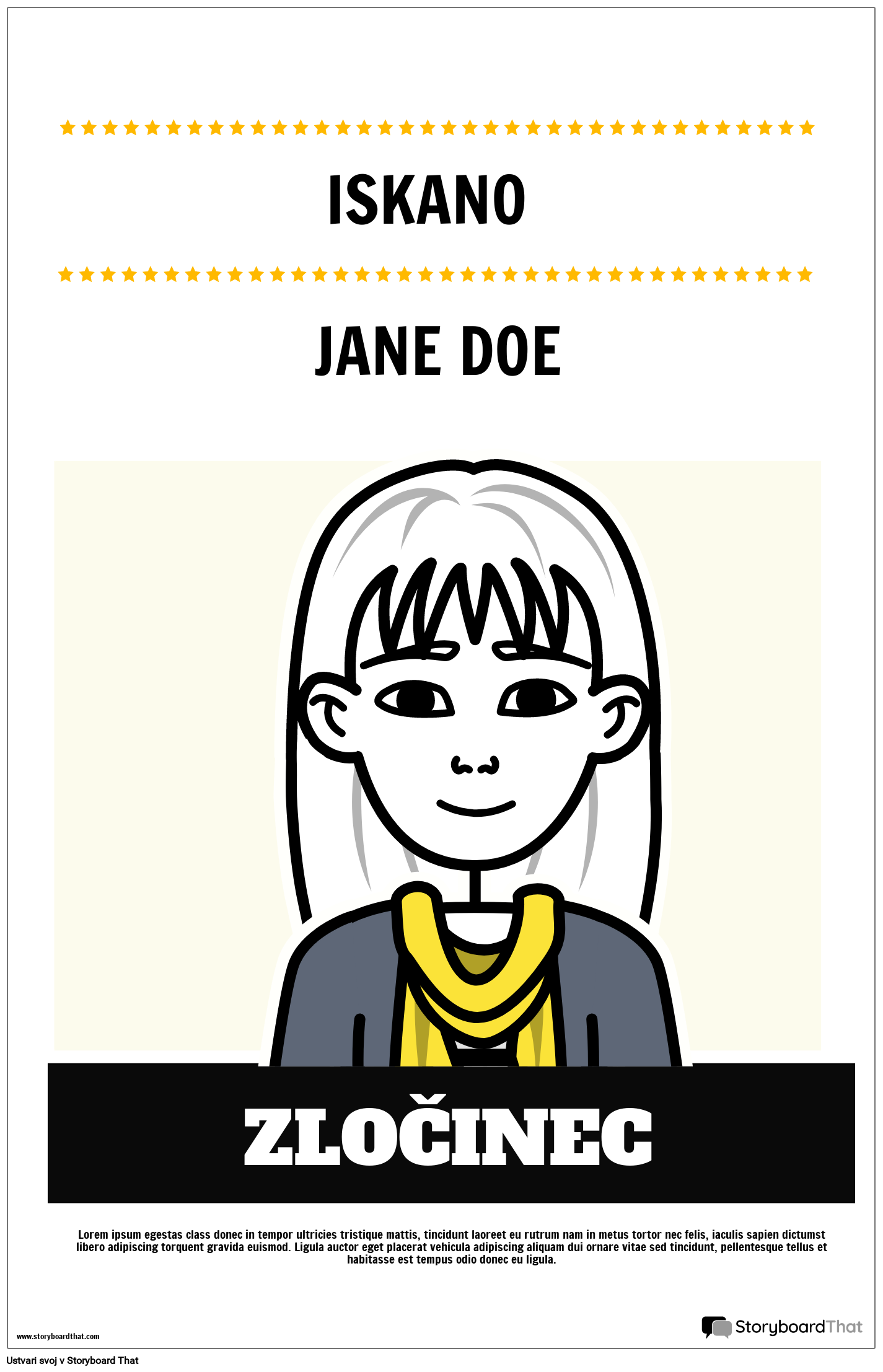 Iskana predloga plakata Storyboard af sl-examples