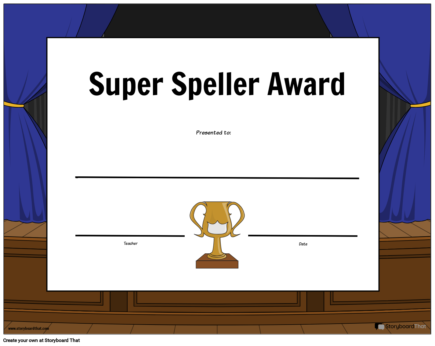 Nagrada Super Speller Storyboard par sl-examples