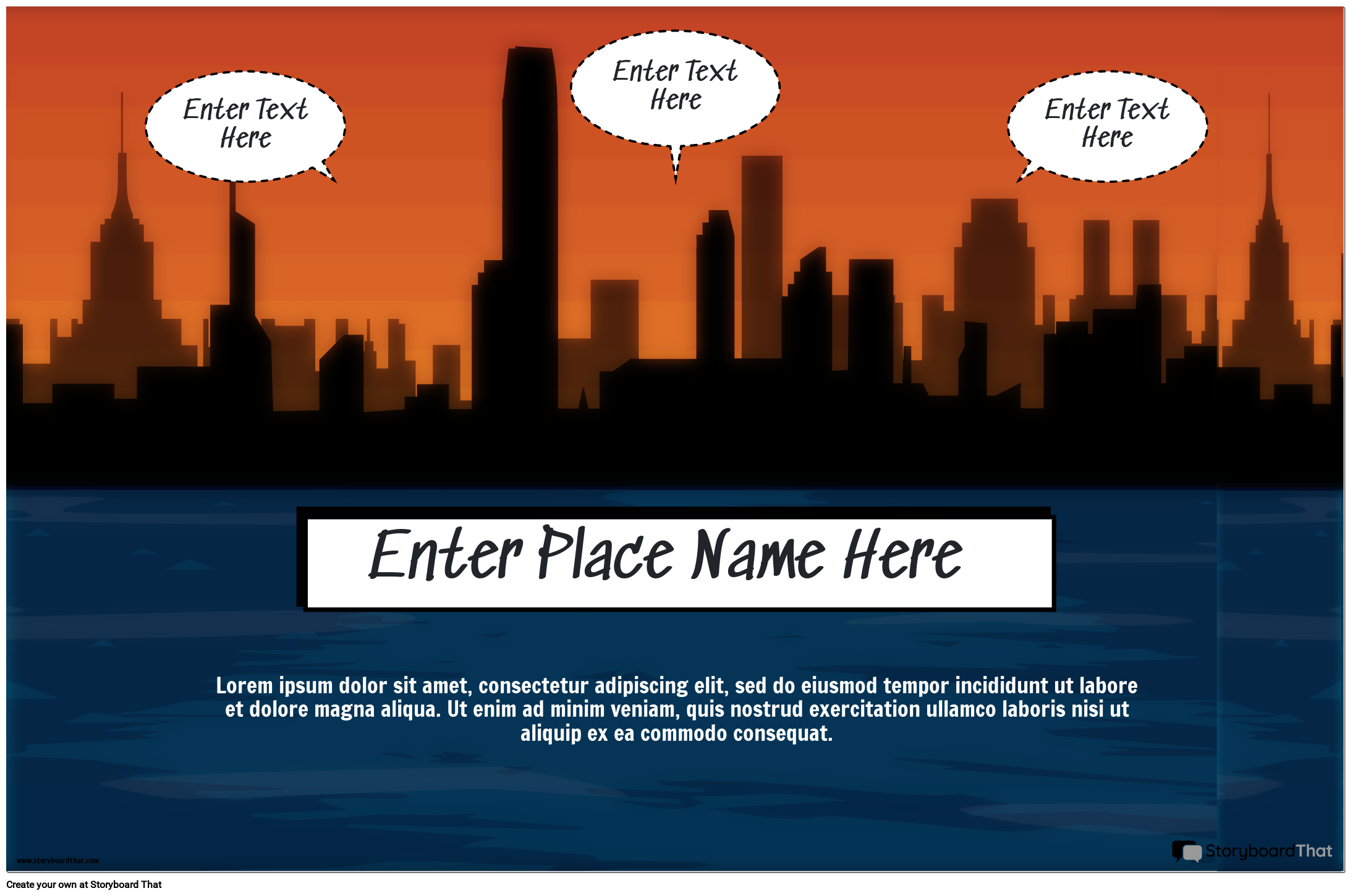 Popotni Plakat Landscape Color 3 Storyboard de sl-examples