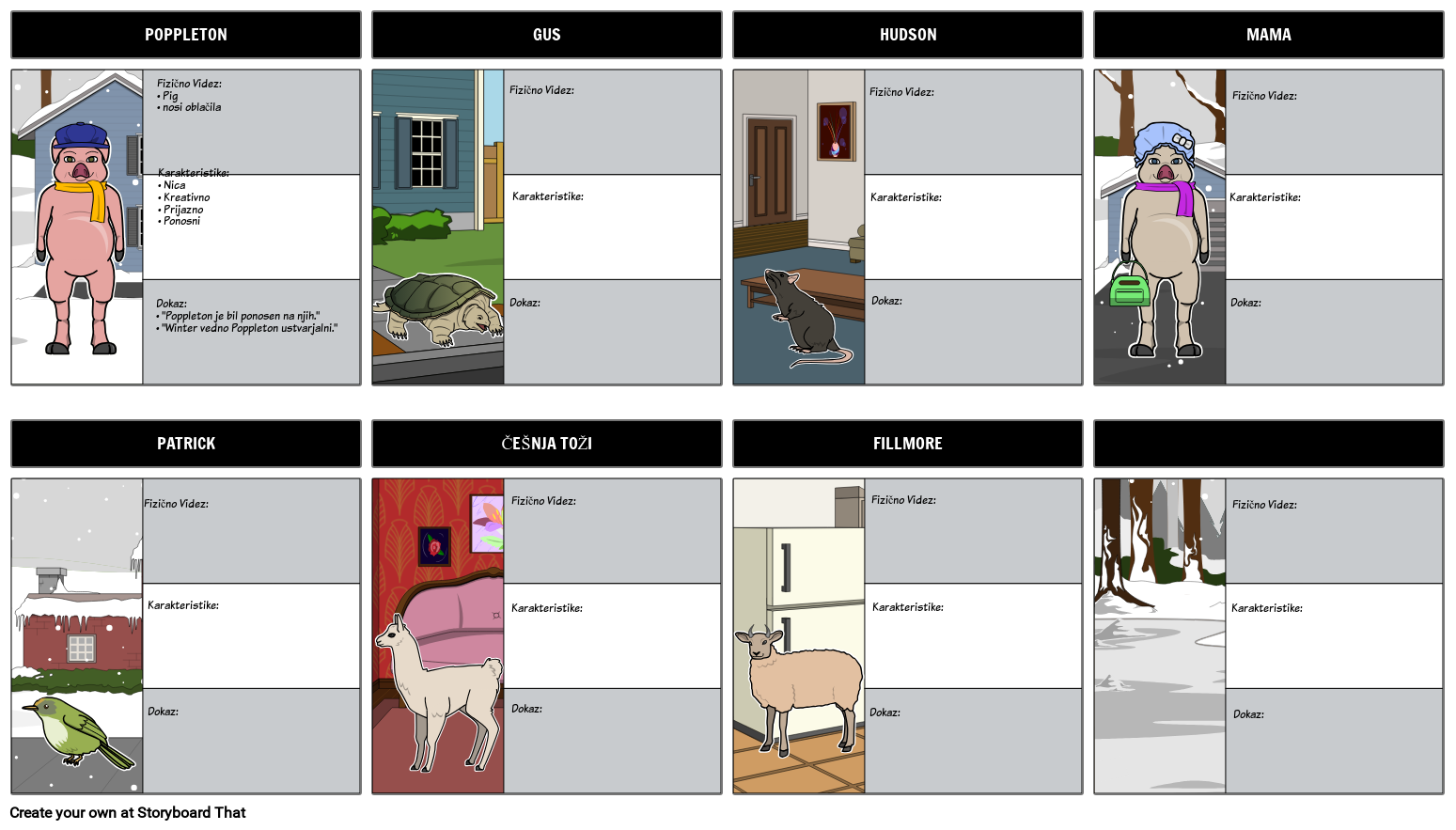 Poppleton Pozimi Character Map Storyboard Por Sl examples Poppleton Pozimi Character Map Storyboard Por Sl examples