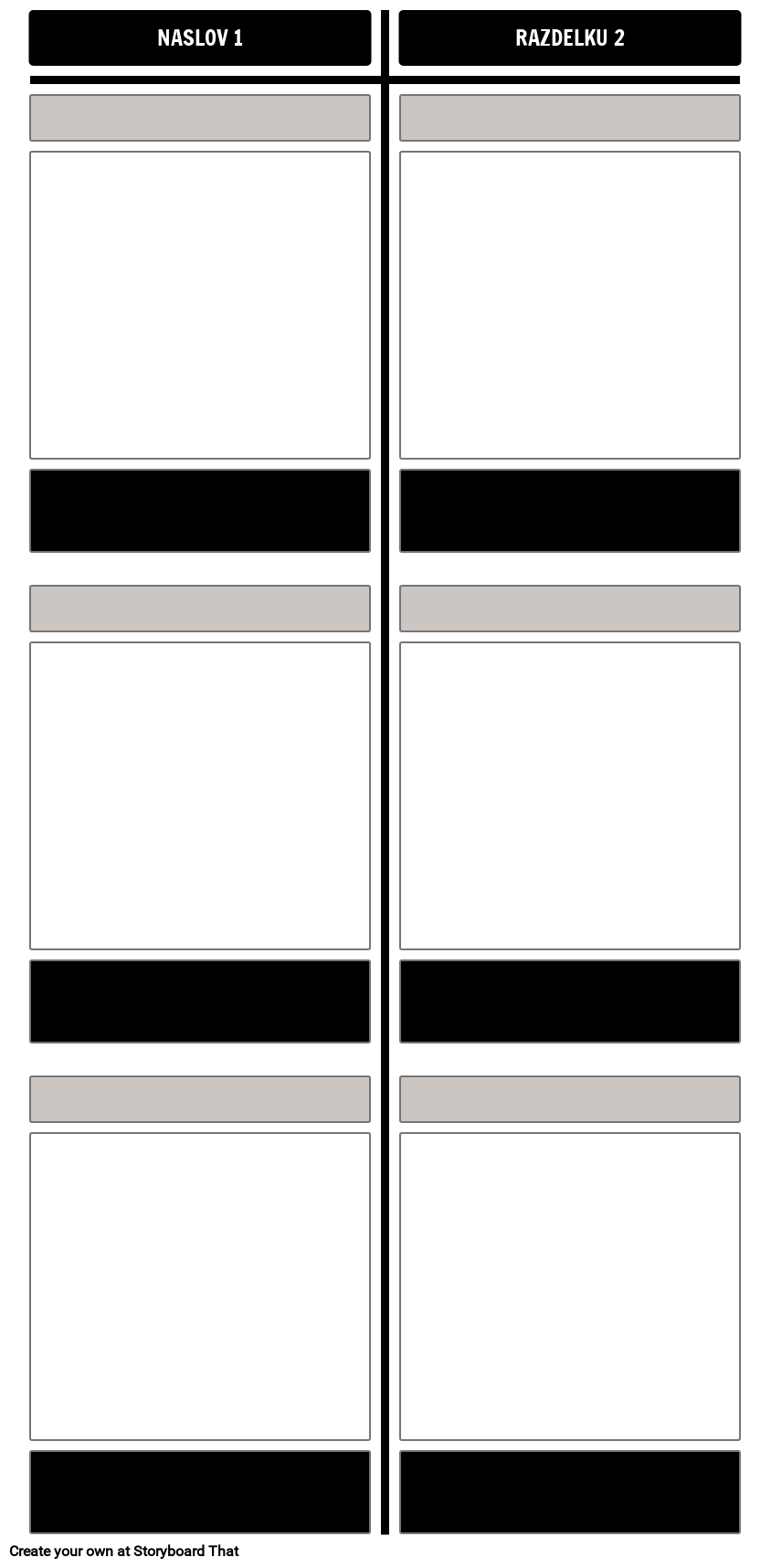 Prazen Primerjava T-graf Storyboard par sl-examples