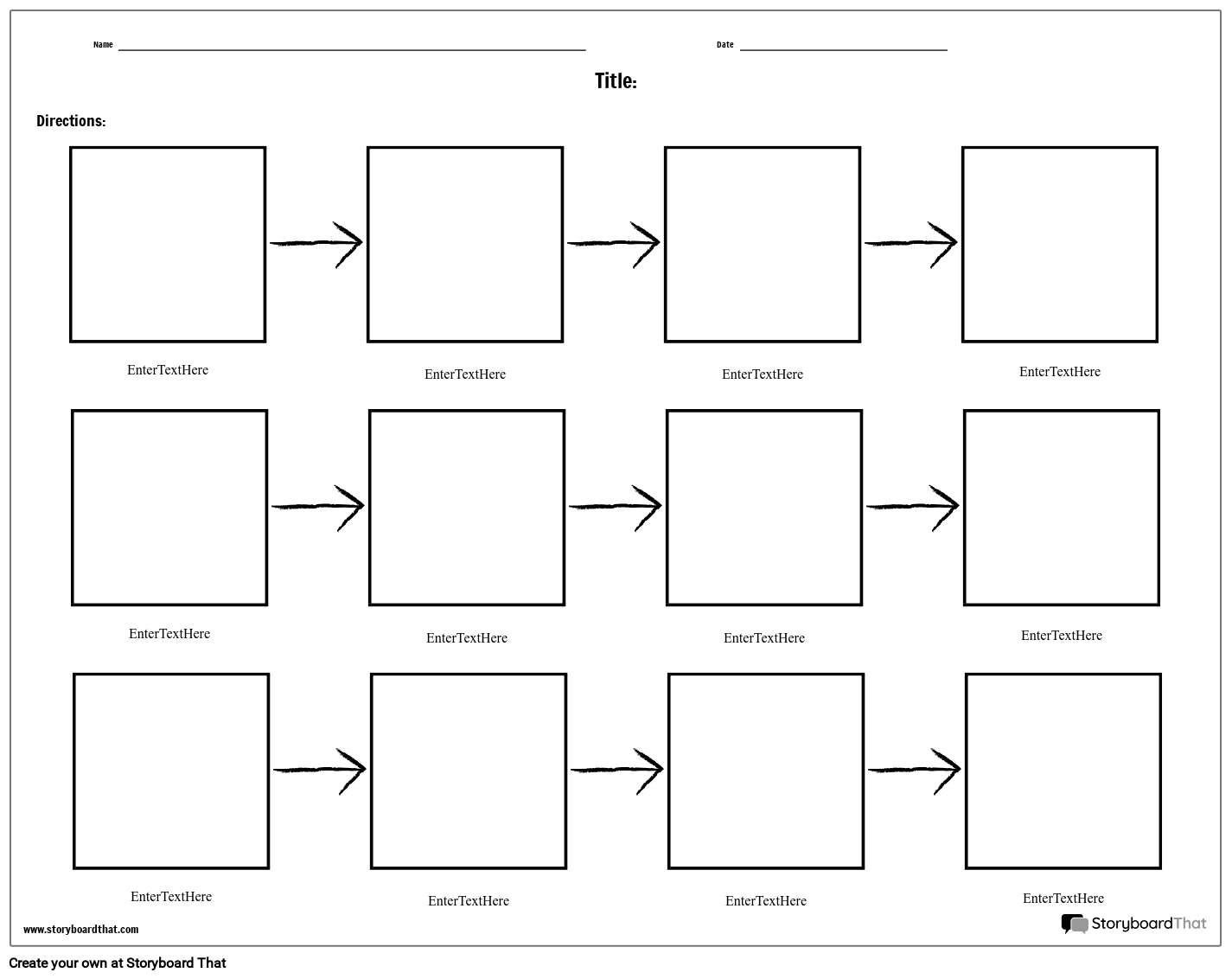 Preprost Diagram Poteka - 3 Vrstice Storyboard