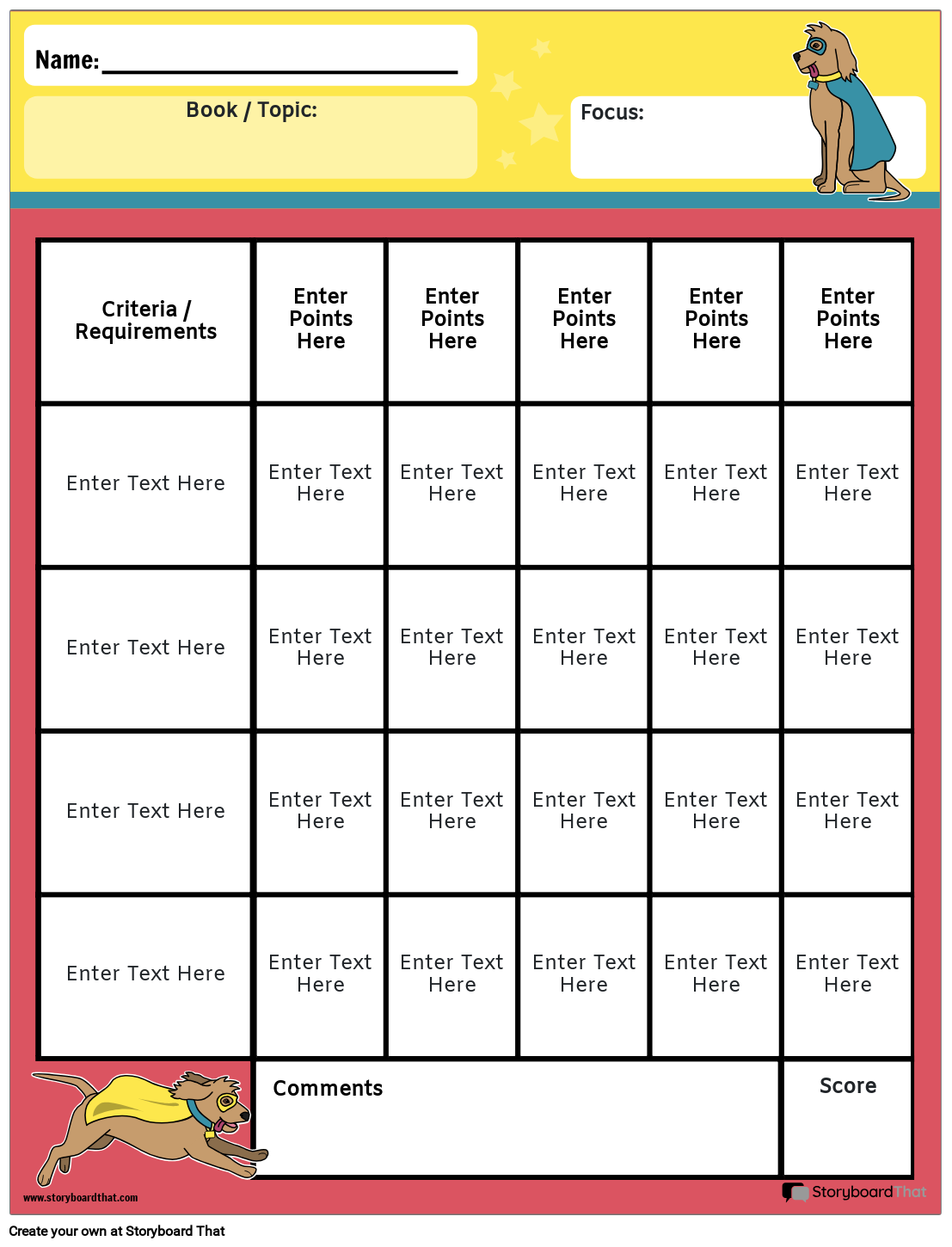 Rubrika Portretna Barva 3 Storyboard par sl-examples