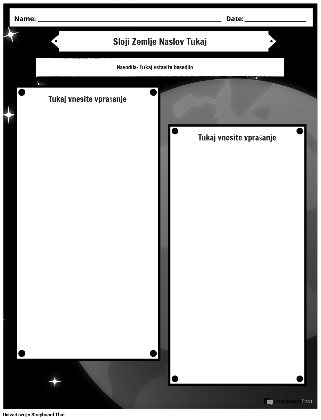 Sloji Portret bw2 Storyboard por sl-examples