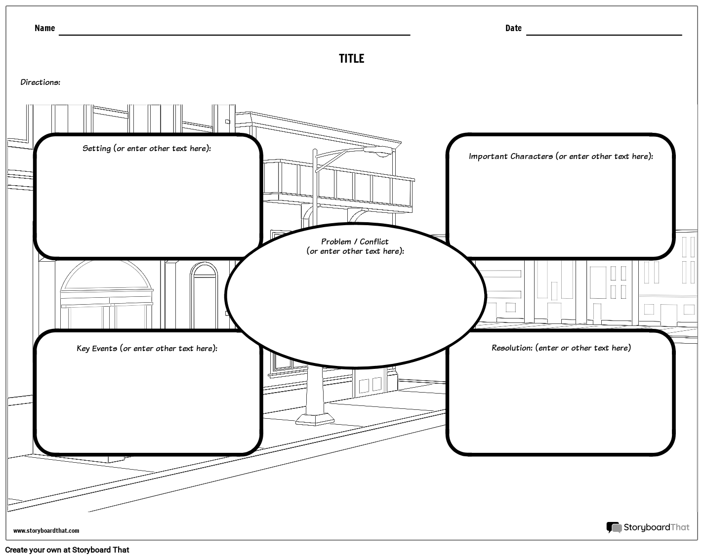 Story Map z ozadjem scene Storyboard por sl-examples