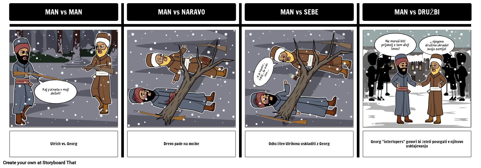 V Interlopers - Literarni Conflict Storyboard por sl-examples