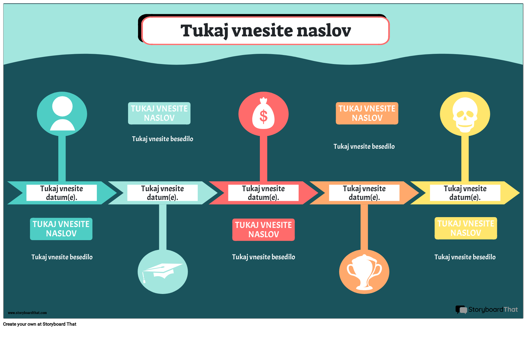 Zgodovina Infografika Landscape Color 4 Storyboard