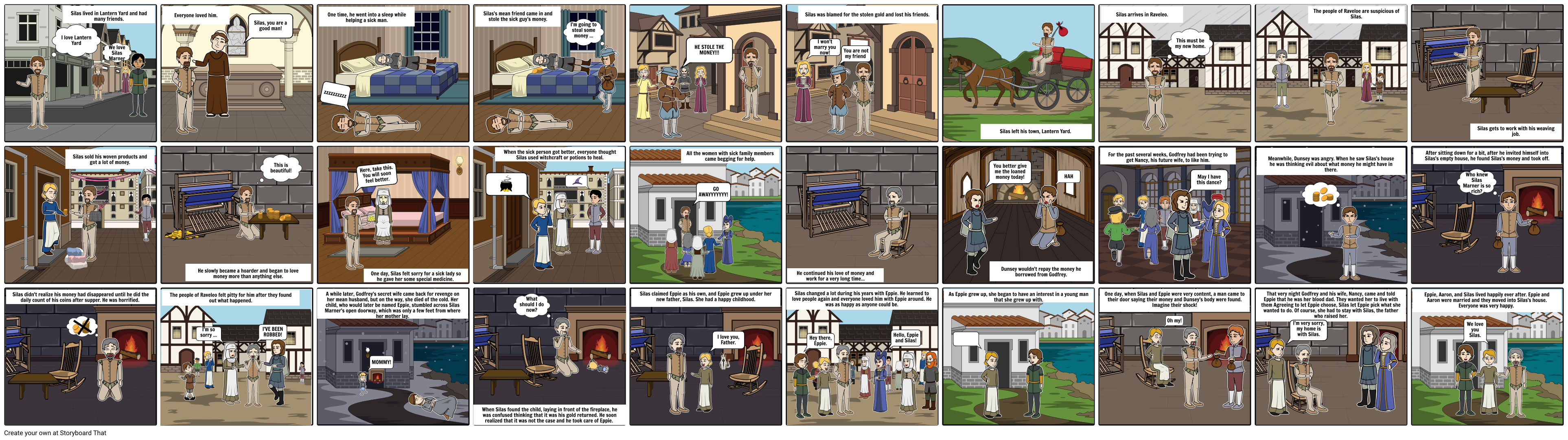 Silas Marner Storyboard por slane0
