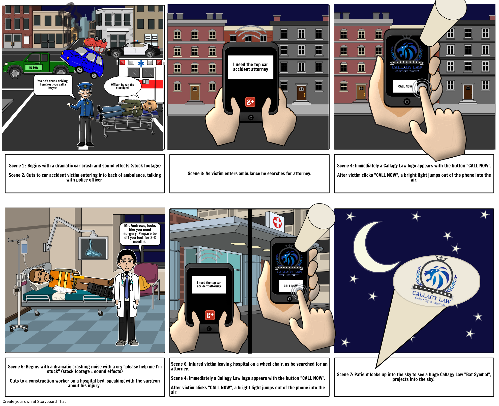 Callagy Law Pitch1 part1 Storyboard por sloane05