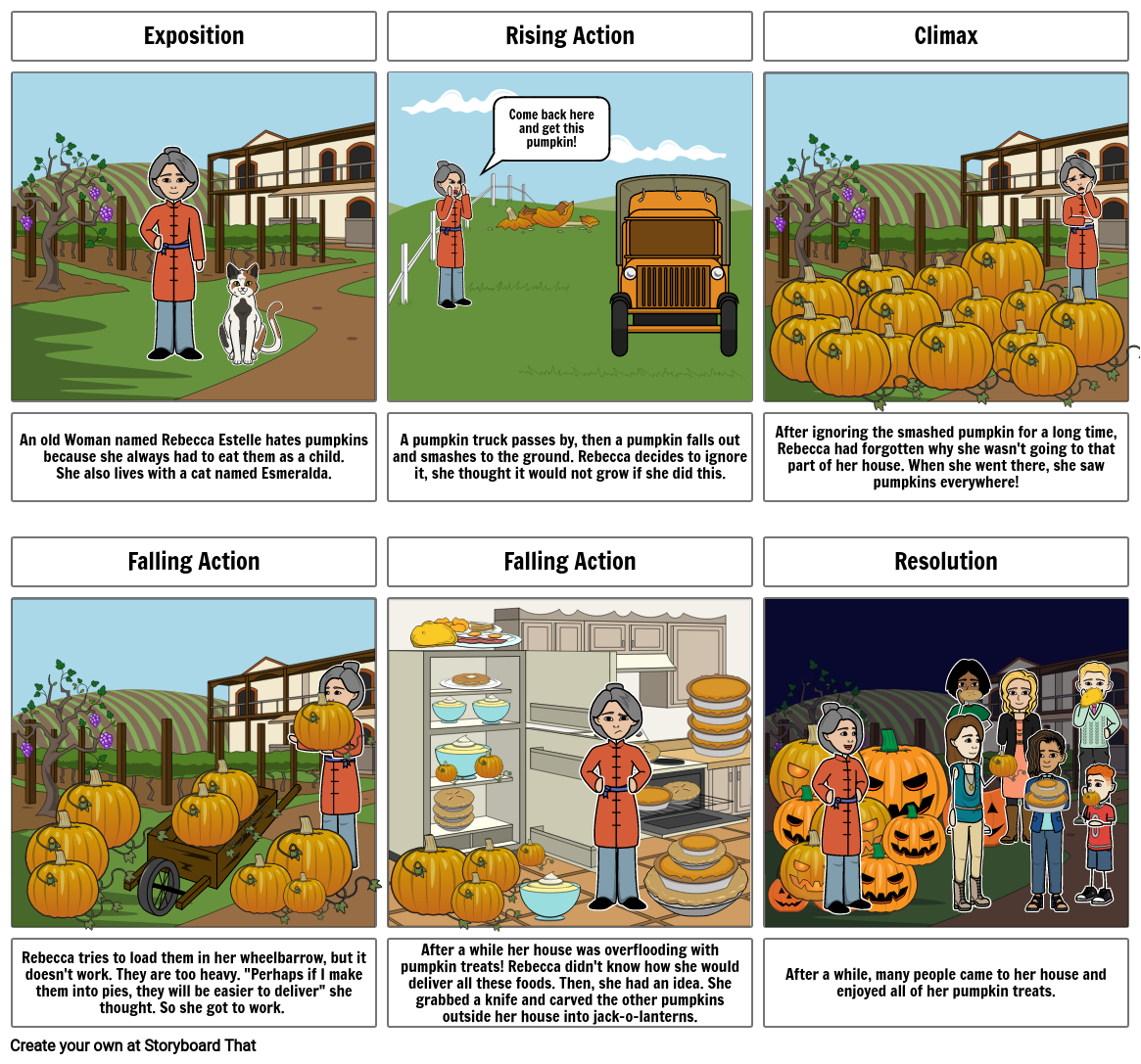 "Too Many Pumpkins" Storyboard par sofia2360