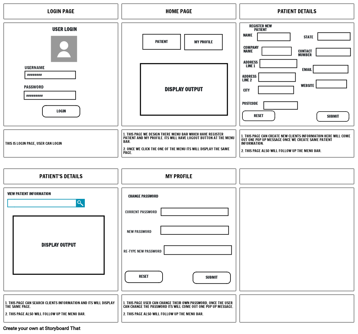 patient details Storyboard by solomon36112