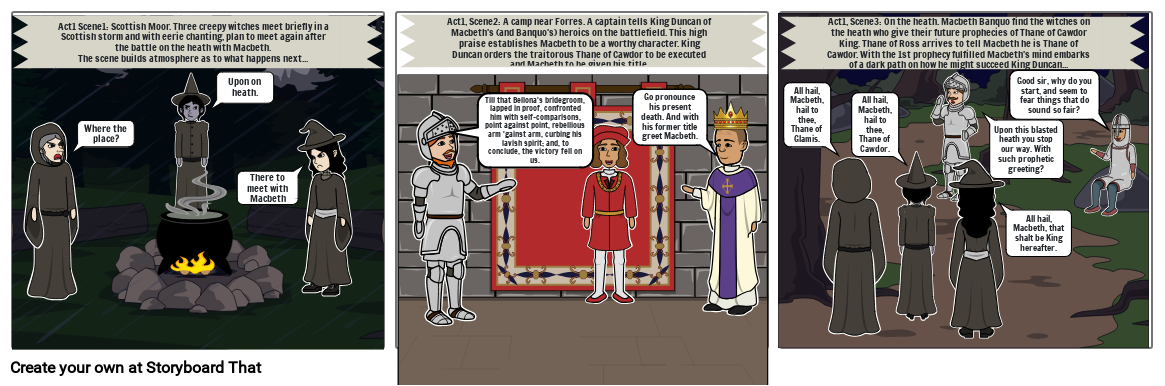 Macbeth Act1 Storyboard par southy