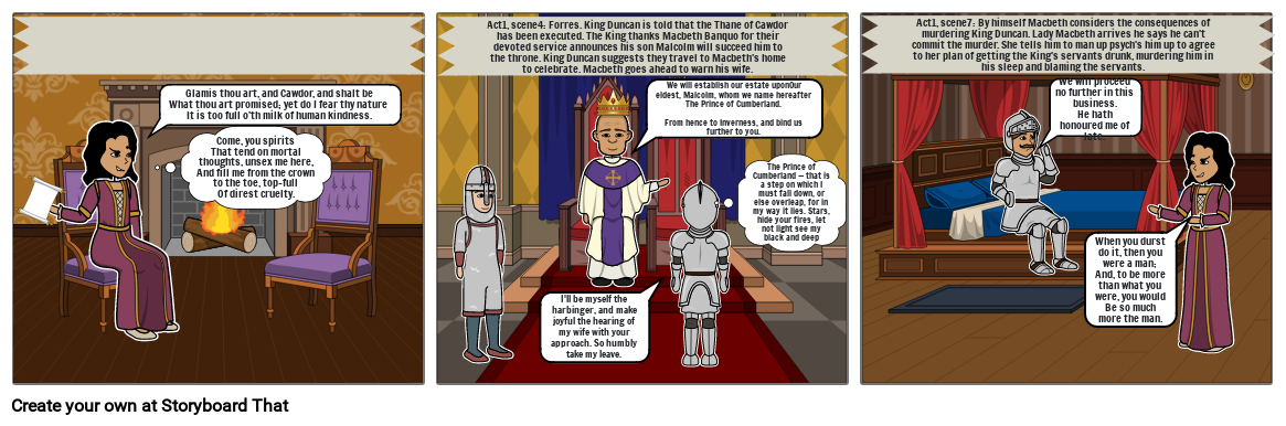 Macbeth Act2 part1 Storyboard by southy