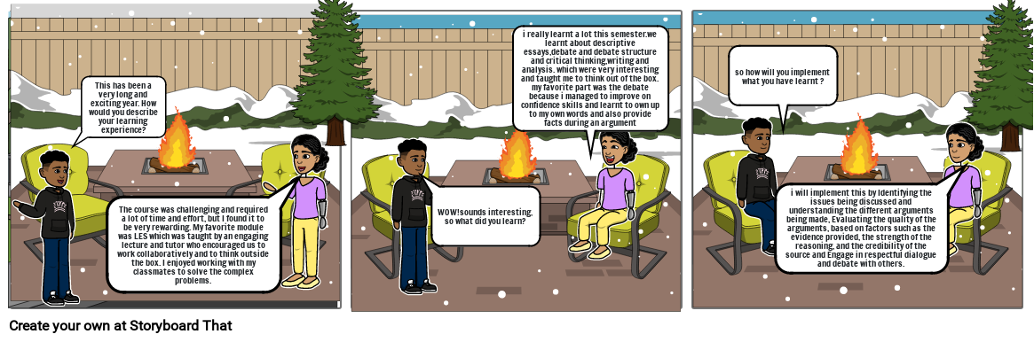 semester reflection Storyboard par sponkieyy-6