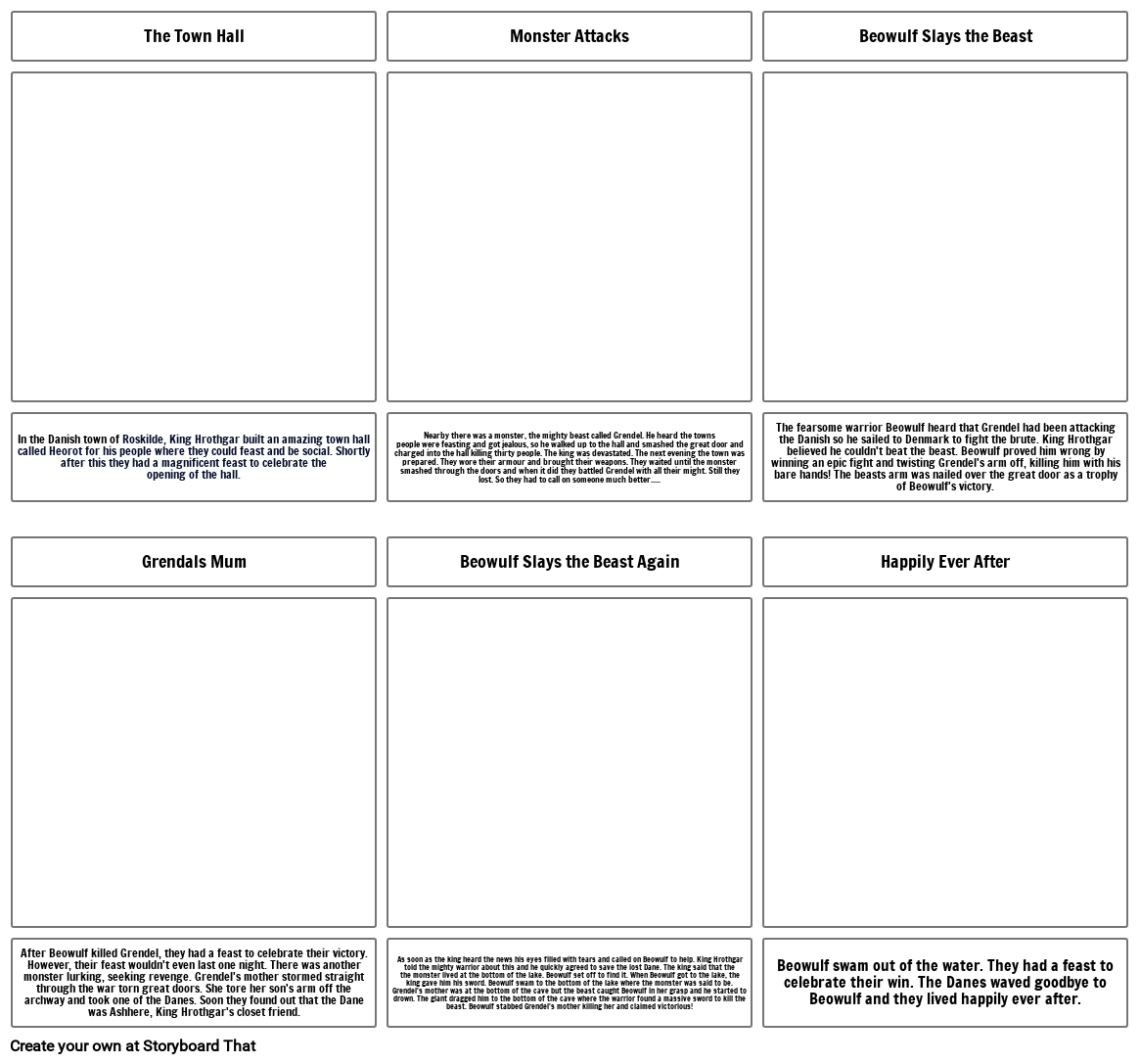Beowulf Storyboard por spudspud73