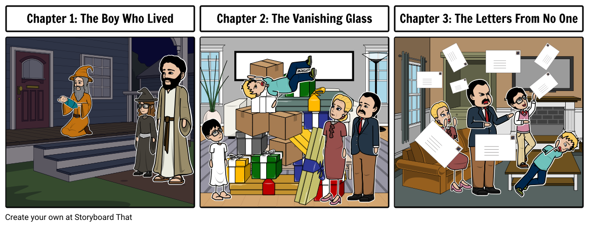 Harry Potter and the Philosopher's Stone 1-3 Storyboard