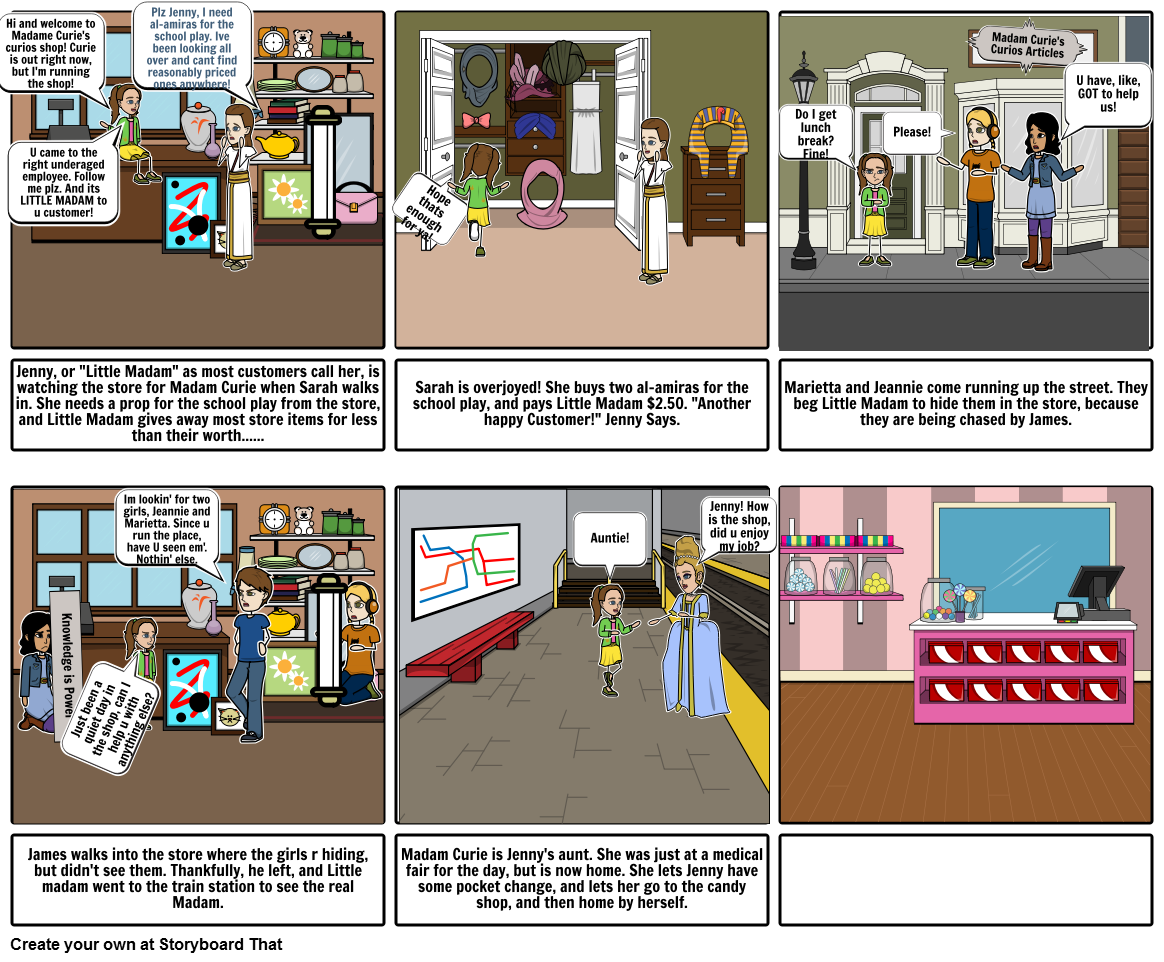 Little Madam Runs the Store Storyboard por starshooter12