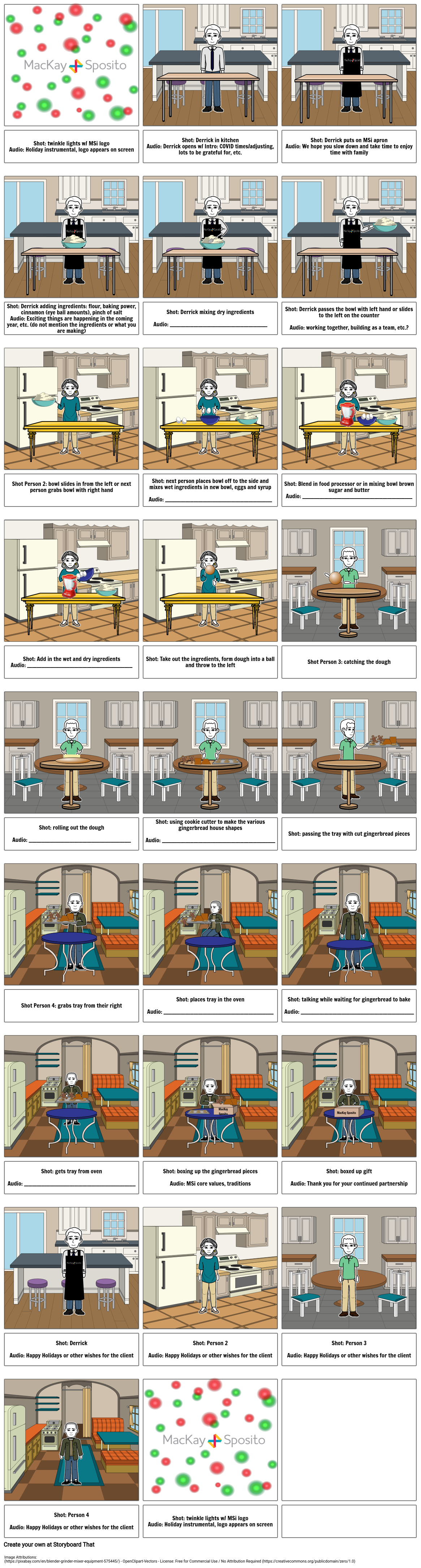 MacKay Sposito Holiday Video Storyboard Storyboard