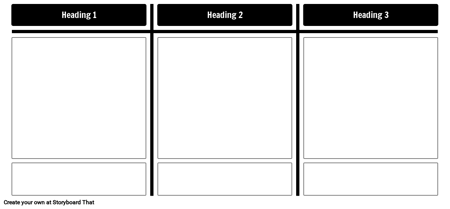 T-Chart Templates on Storyboard That | Storyboard Template Gallery