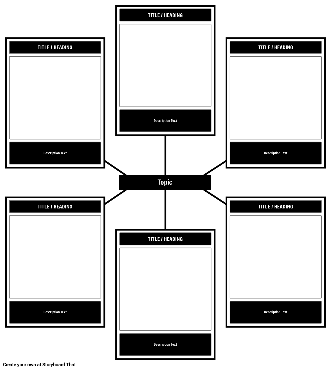 6 Cell Spider Template Storyboard by storyboard-templates