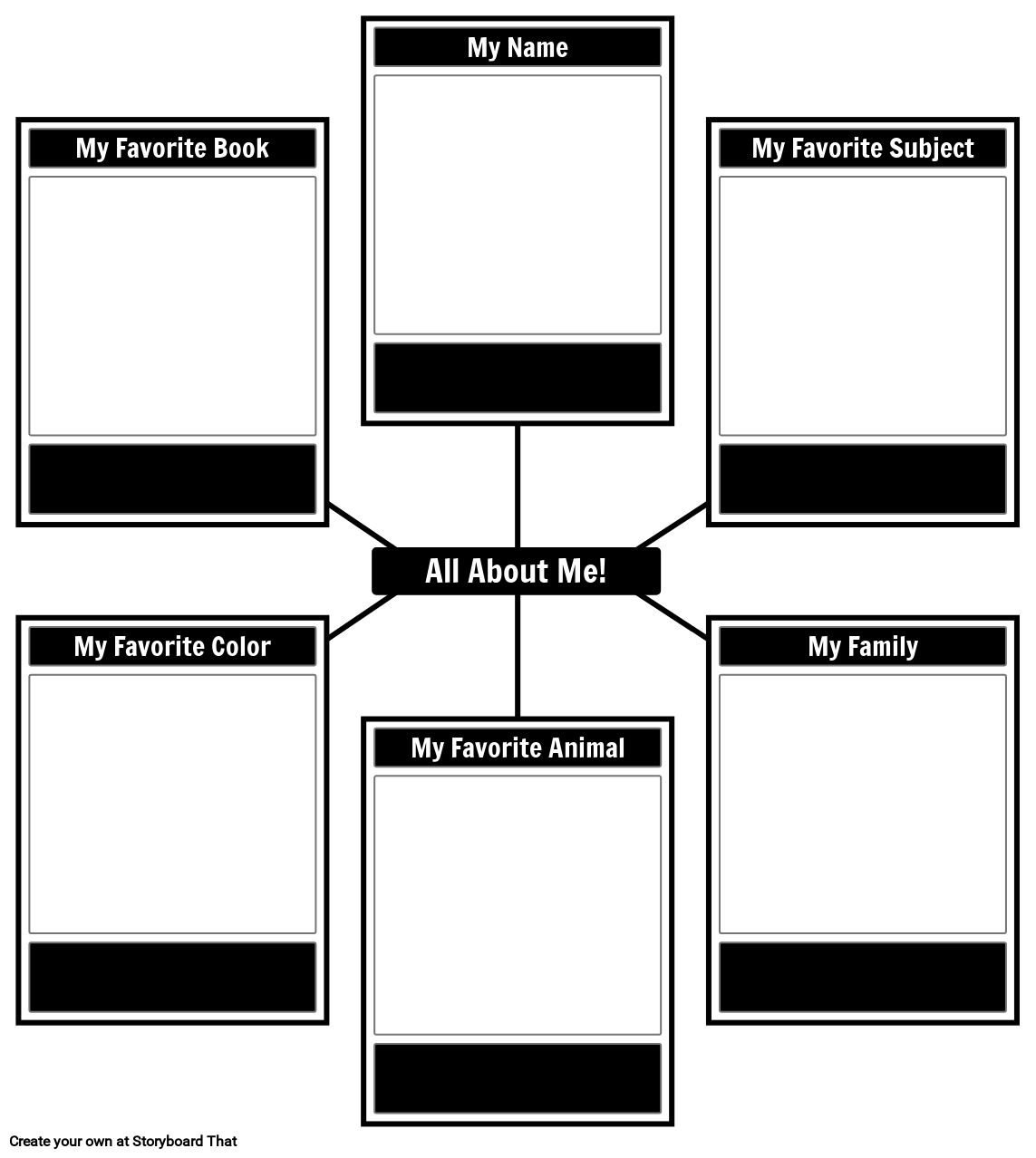 All About Me Language Practice Storyboard by storyboard-templates