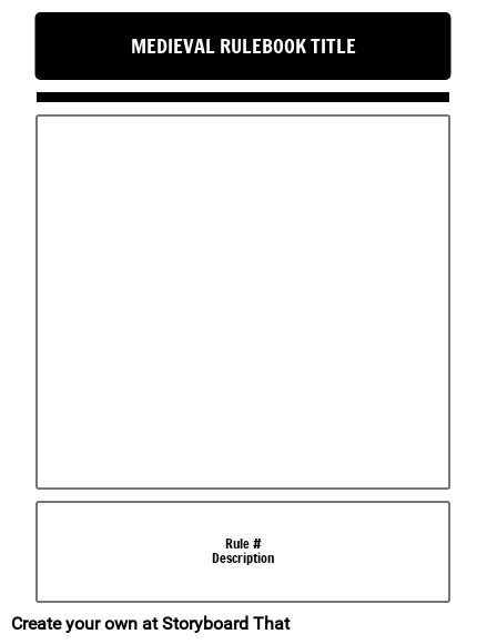 Medieval Rulebook Template Storyboard by storyboard-templates