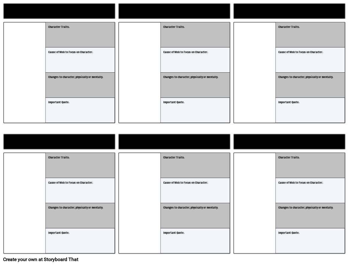 Monsters on Maple Street Character Map Template