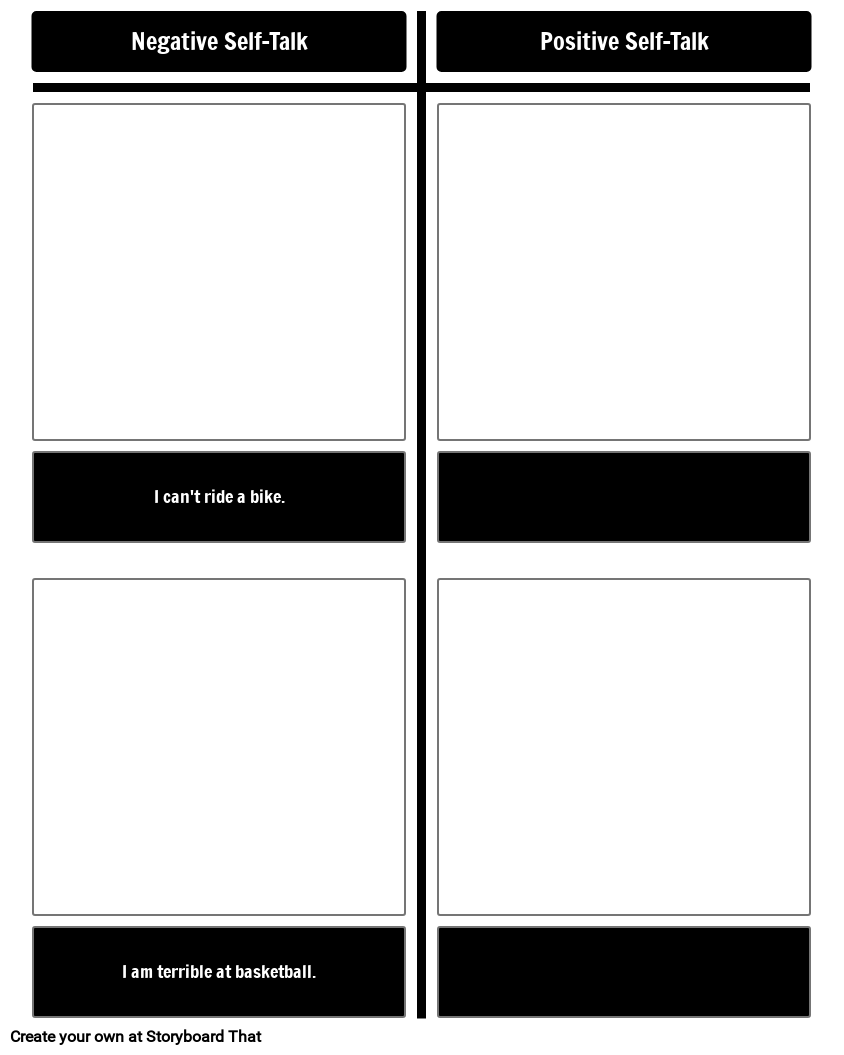 Self Talk Template Storyboard by storyboard-templates