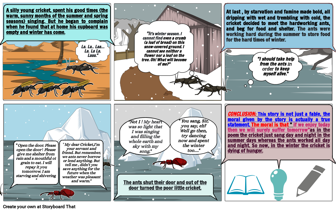 THE ANT AND THE CRICKET Storyboard Tarafından sushant