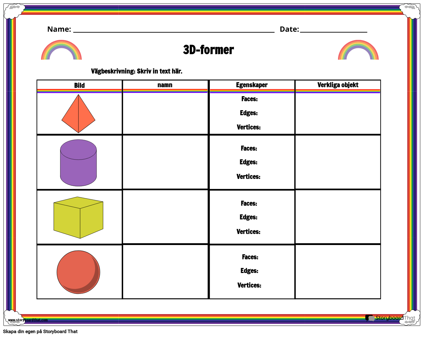 Geometriska Former Namn Naming Shapes: Så Namnger Du Stora Former På