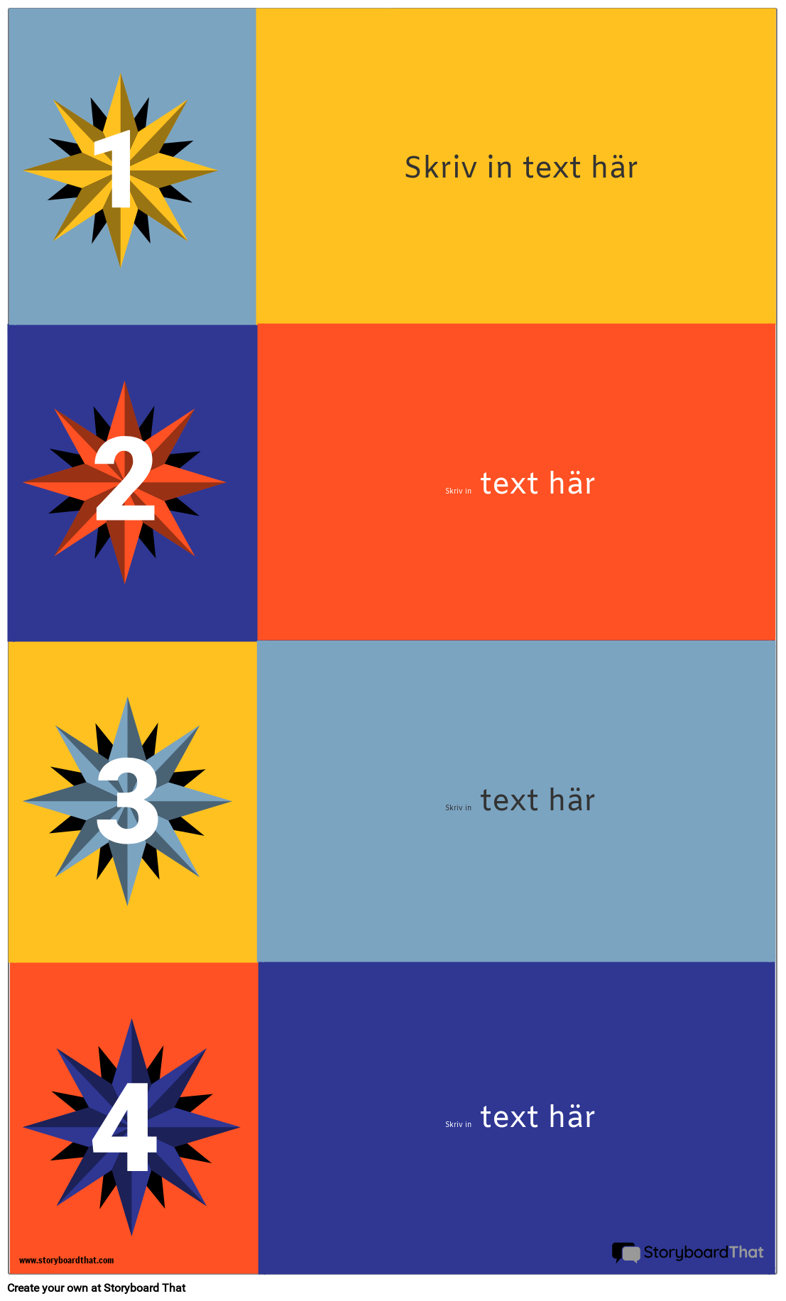 4 Block Infographic Mall Storyboard od Strane sv-examples