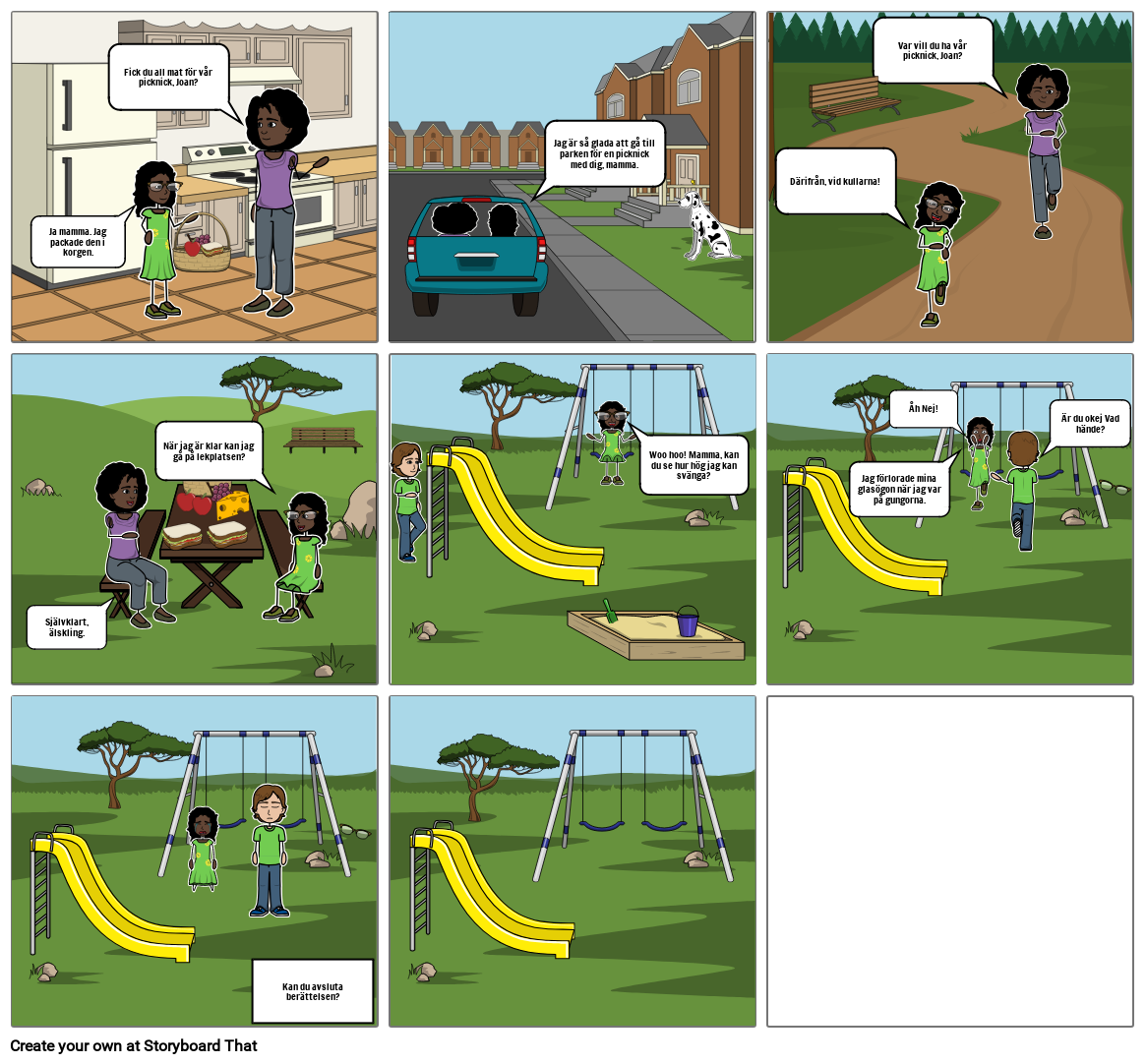 A Picnic with Mom: Finish the Story Storyboard