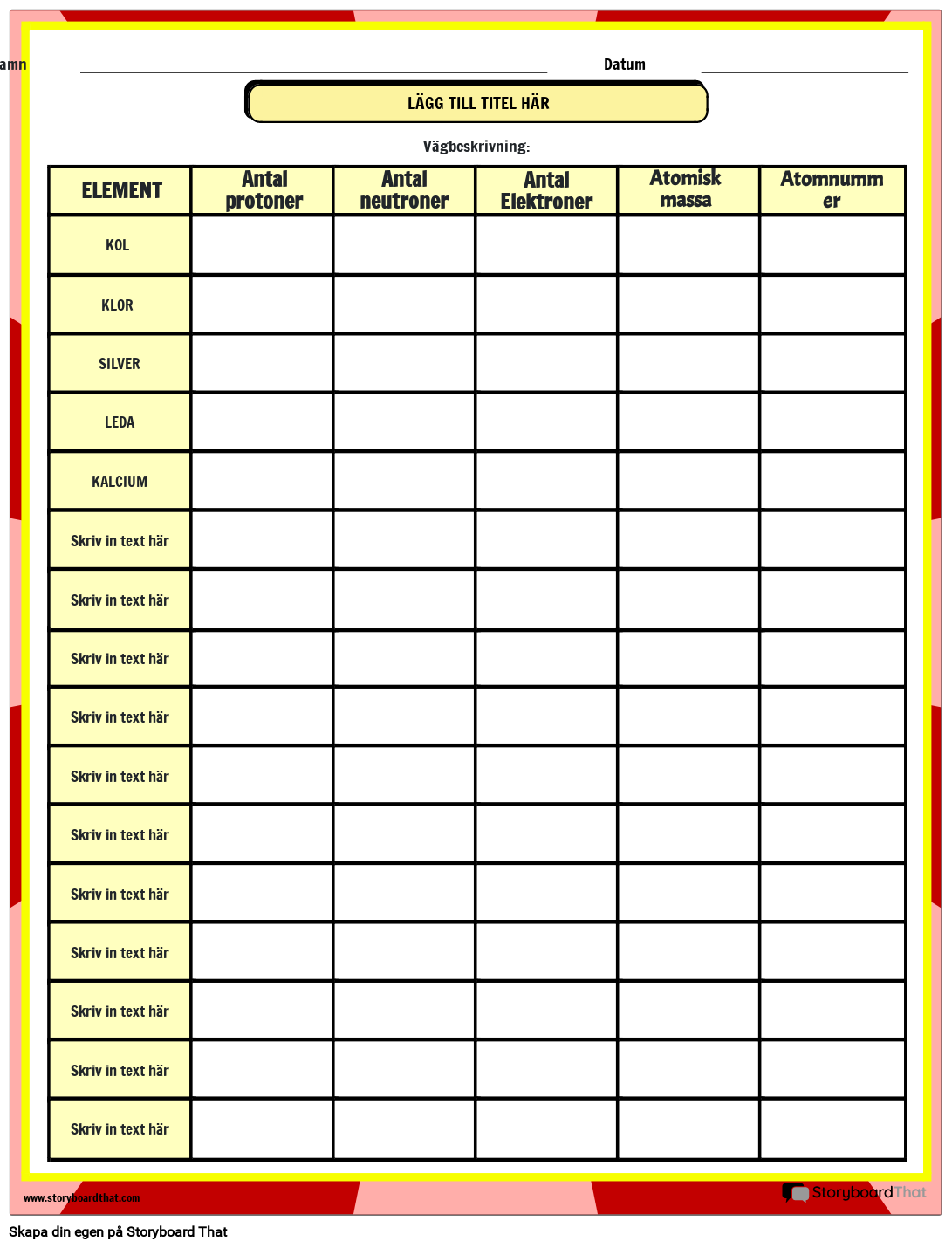 Atomstruktur Arbetsblad Storyboard by sv-examples Atomstruktur Arbetsblad Storyboard by sv-examples